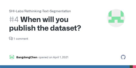 When Will You Publish The Dataset · Issue 4 · Shi Labsrethinking Text Segmentation · Github