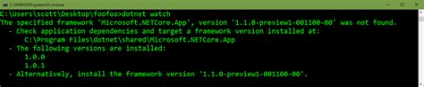 The Mystery Of Dotnet Watch And Microsoftnetcoreapp Version 110