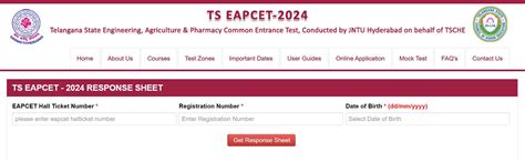 TS EAMCET Response Sheet 2024 OUT Steps To Download Credentials Required Answer Key