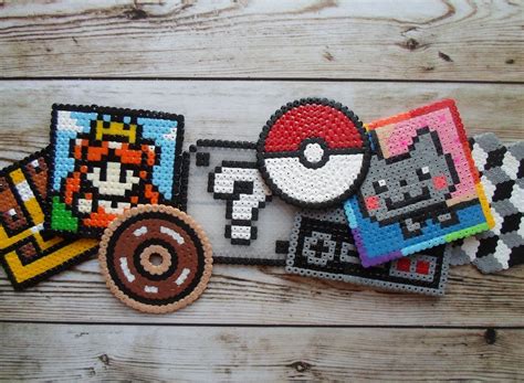Coaster Collection Perler Hama Beads Beadsmeetgeeks Fuse Bead Patterns Beading Patterns