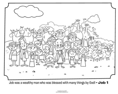 Job Coloring Page Whats In The Bible Artesanatos Bíblicos História