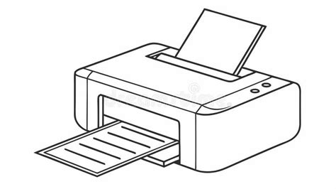 Desktop Printer Machine Simple Office Equipment Vector Design