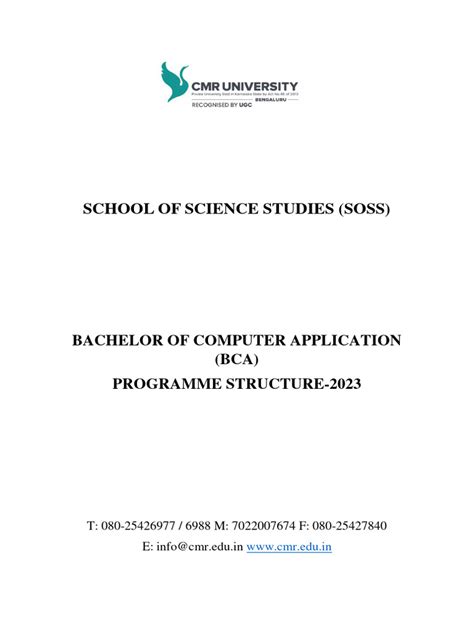 soss bca data science pdf computing computer science