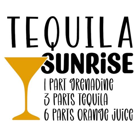 Premium Vector Cocktail Recipes Svg Design Template