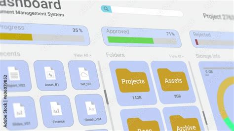 Dashboard Document Management System Software Charts And Statistics On Documents Corporate