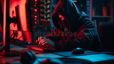 Hacker Working With Computer Cyber Crime Concept Stock Illustration Illustration Of Criminal