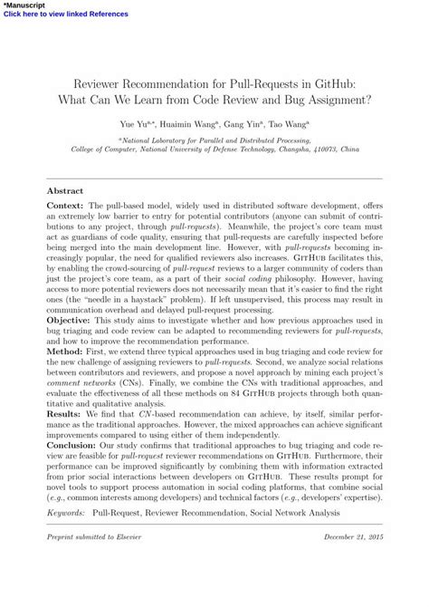 Pdf Reviewer Recommendation For Pull Requests In Respaperist2016
