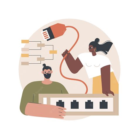 Premium Vector Ethernet Connection Abstract Concept Illustration