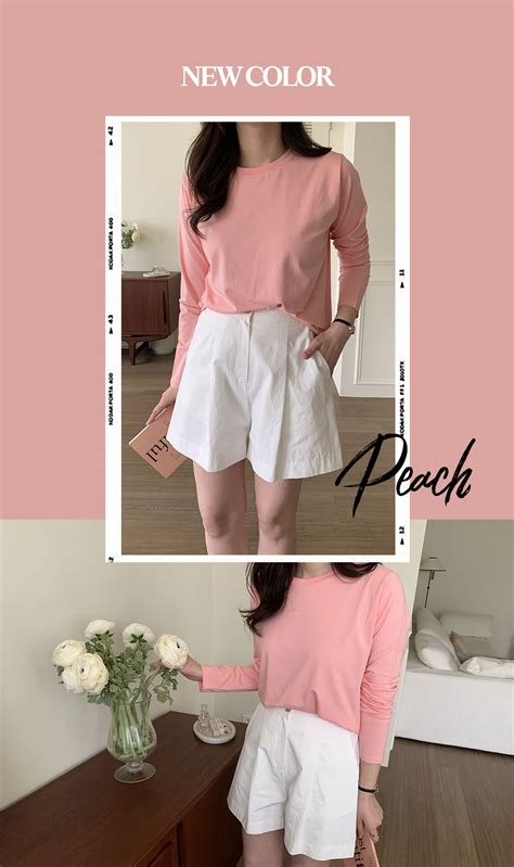 10가트 1만장돌파 기본티 무지 레이어드 면 모달 라운드 이너 긴팔 티셔츠 381