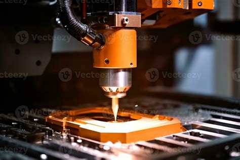 Cnc Machine Being Operated By A Robotic Arm Highlighting The Advanced Automation Technology