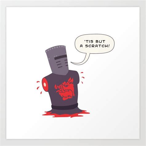 “tis But A Scratch “ Monty Python‘s Black Knight Fights In The Background Of Ard Feainn Light