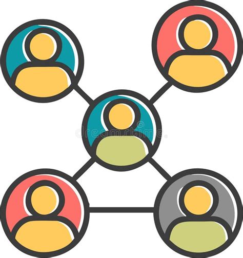 Connected People Icon Symbolizing Networking And Collaboration Stock Illustration Illustration