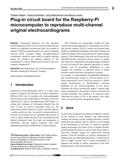 Pdf Plug In Circuit Board For The Raspberry Pi Microcomputer To
