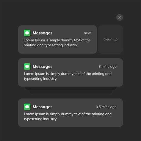 Premium Vector Notification Screen Ui Design Phone Notification