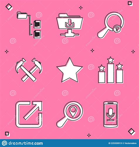 Set Folder Tree Ftp Folder Download Unknown Search Two Crossed Hammers Star And Ranking Star