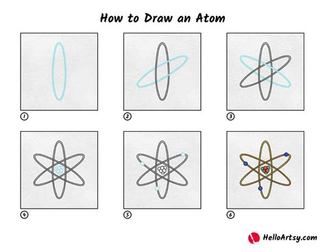How To Draw An Atom Helloartsy