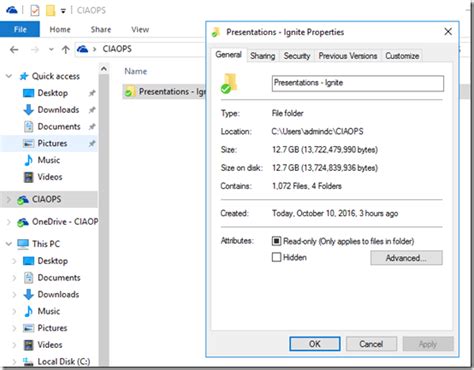 using azure to test onedrive for business sync ciaops