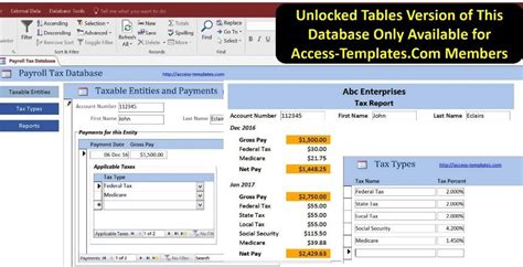 Accounting Database Template Passakiller