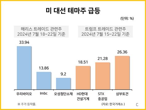 미 대선 테마주 급등