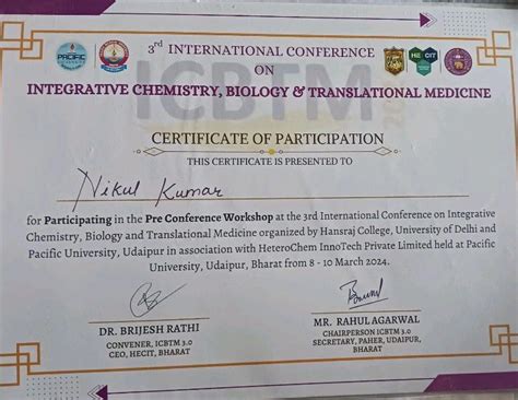 nikul kumar on linkedin conference integrativechemistry translationalmedicine…