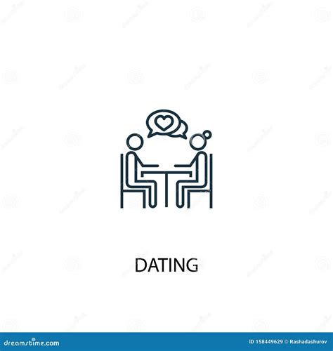 Dating Concept Line Icon Simple Element Stock Vector Illustration Of Married Male 158449629