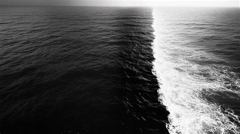 sea divided in half part black and part white beautiful artistic photography using the golden