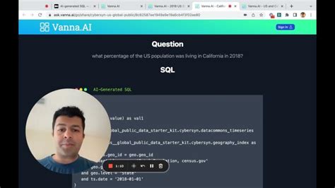 vanna ai on linkedin generating sql using ai for population growth