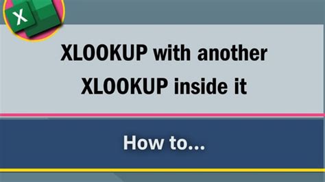Using Nested Xlookup In Excel Computer Tutoring