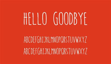 Hello Goodbye Free Font