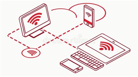 Wireless Devices Network Technology And Connectivity Illustration Vector Design Generative Ai