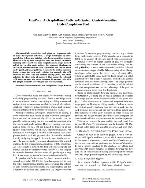 Pdf Grapacc A Graph Based Pattern Oriented Context Sensitive Code