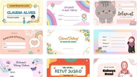 40 Template Name Tag Mpls 2024 Sd Smp Sma Smk Menarik Dan Kekinian Beserta Cara Buatnya