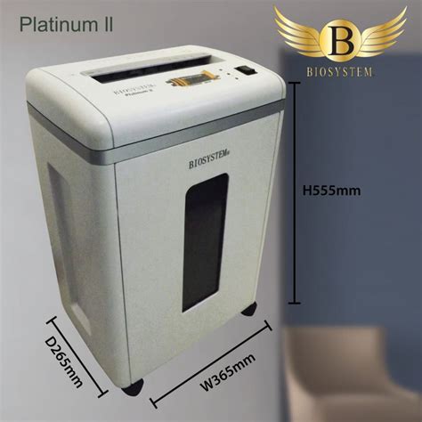 Biosystem Platinum Ii Paper Shredder Shredder2u