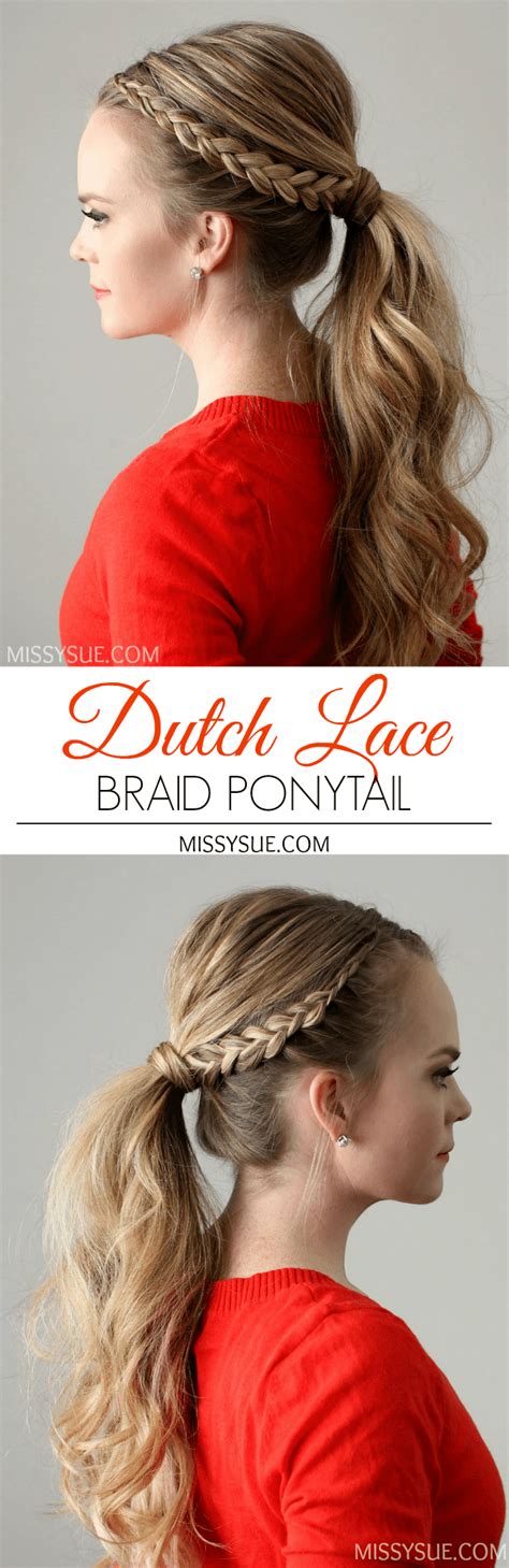 Dutch Lace Braid Ponytail