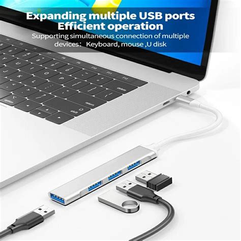 Jual Multifungsi Kabel Adapater Type C 4 In 1 TYPE C USB Hub 3 0 High Speed 5Gbps USB Type C