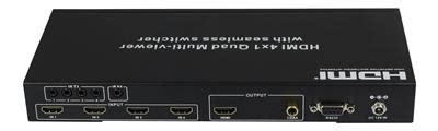 HDMI Quad Screen Multiviewer With Seamless Switching