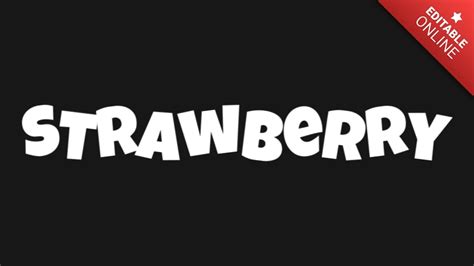Strawberry Bobble Font Text Effect Generator