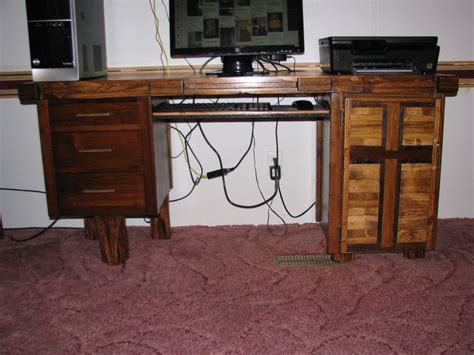 Custom Desk Constructed Of Cedar Pecan Oak And Cypress Materials Rustic Woodworking Custom