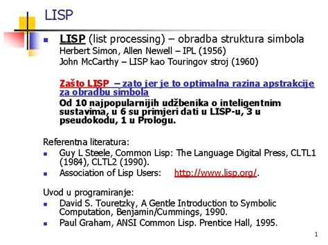 lisp n lisp list processing obradba struktura simbola