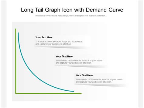 Long Tail Graph Icon With Demand Curve Powerpoint Presentation