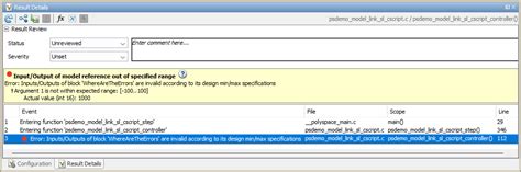 Verify If Input And Output Of Referenced Model Are Within Bounds