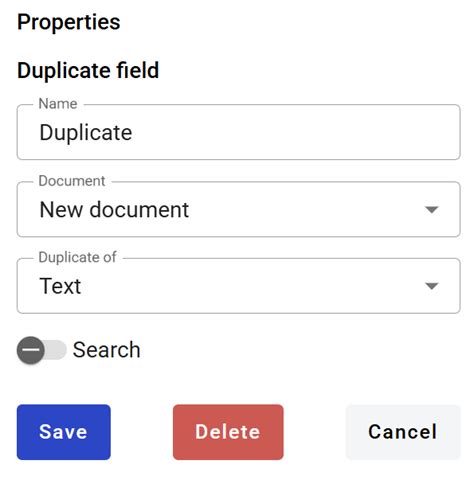 Duplicate Field — Whitedoc Documentation