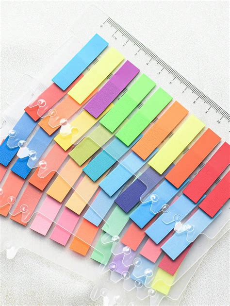 1 Package Of 4 Types Of Sticky Note Index Stickers Total 800