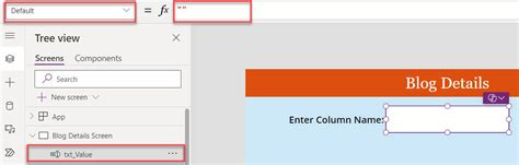 how to hide a column in power apps data table