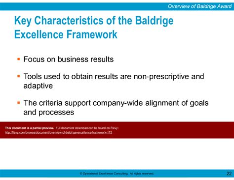 Overview Of Baldrige Excellence Framework Ppt Slide Deck Powerpoint