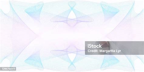 라이트 핑크 바이올렛 시안 기요체 패턴 수평 대칭 워터 마크 라인 아트 디자인 컬러 커브 미묘한 선을 구부립니다 벡터 추상 적 배경입니다 여권 지폐 수표 증명서 바우처용