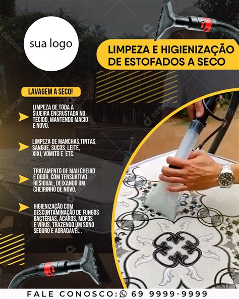 Limpeza E Higienização De Estofados A Seco Social Media Psd Editável Download Designi
