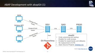 DSAG Tech Days 2018 DevOps In SAP ABAP Landscapes PPT