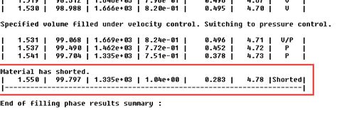 Fill Analysis Results In A Short Shot In Moldflow
