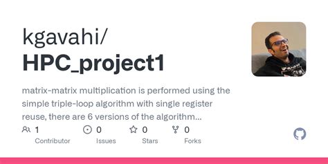 Github Kgavahihpcproject1 Matrix Matrix Multiplication Is Performed Using The Simple Triple